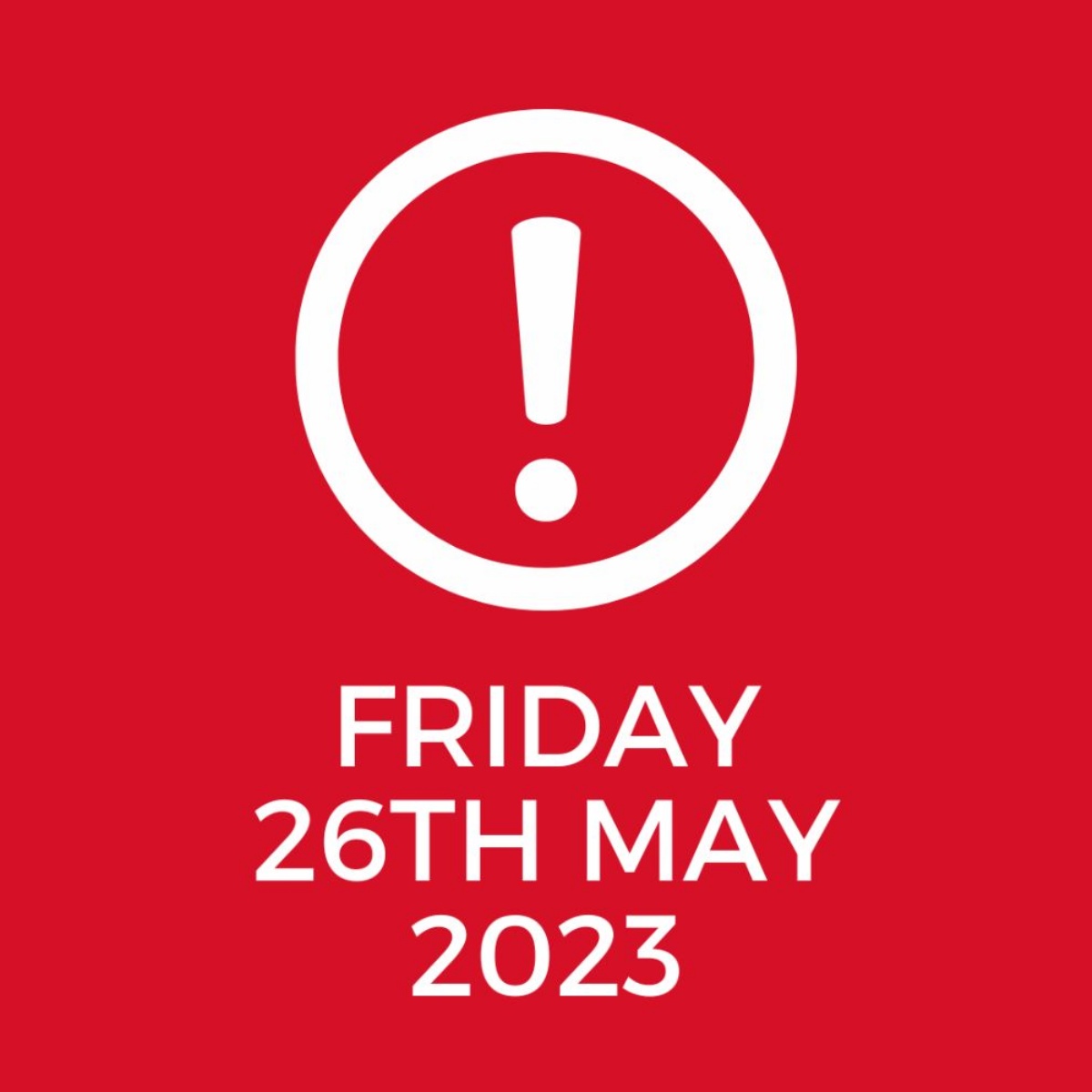 Woolwich Polytechnic School for Boys - Reminder - Early Closure Friday 26th May 2023
